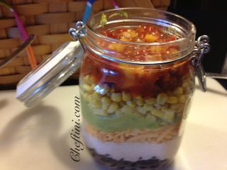 Mason Jar Black Bean Dip - Cheftini