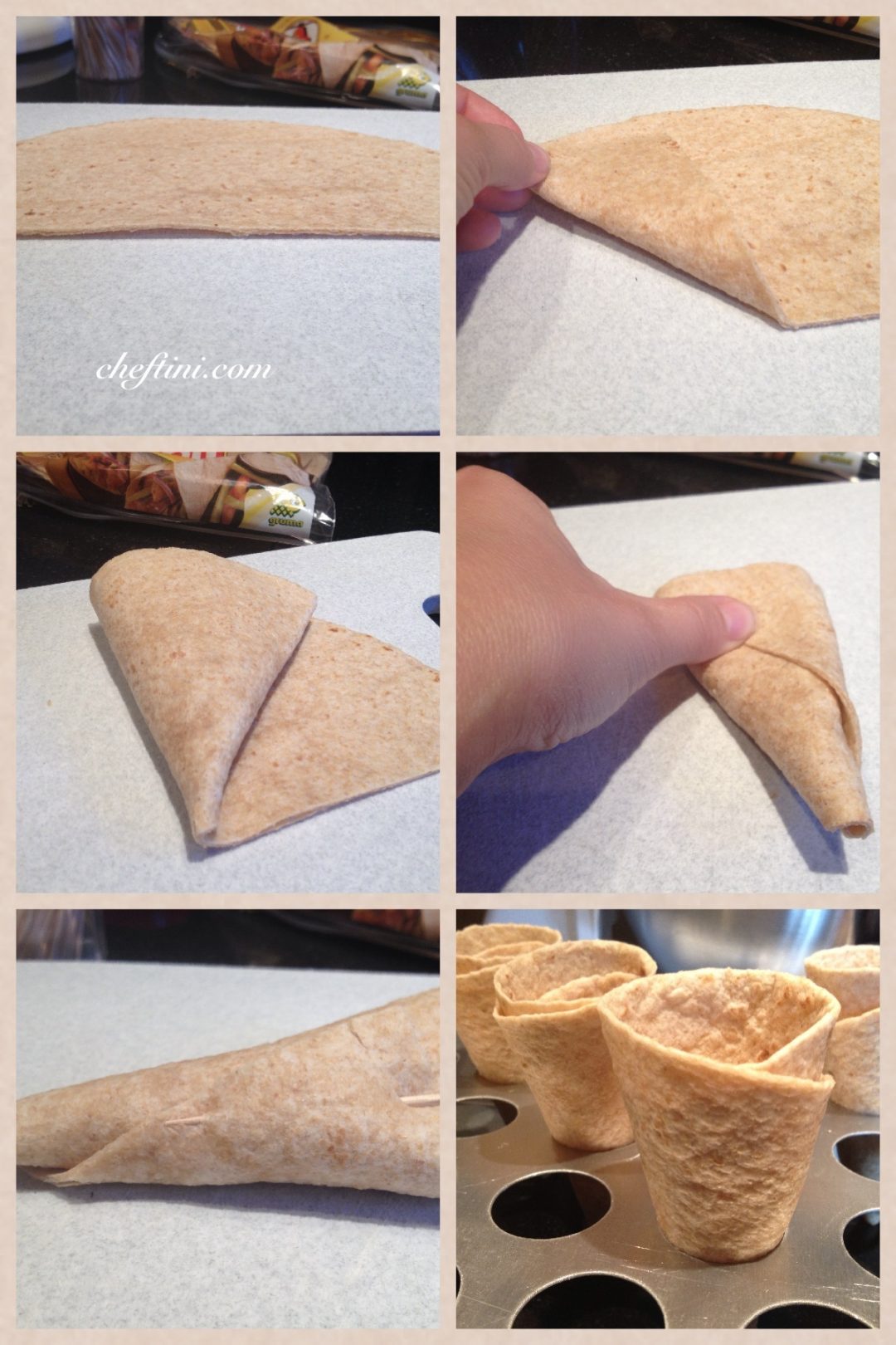 Tortilla Guacamole Cones - Cheftini