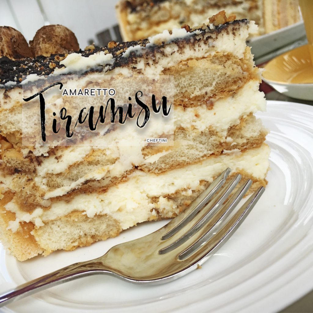 Amaretto Tiramisu Cake - Cheftini