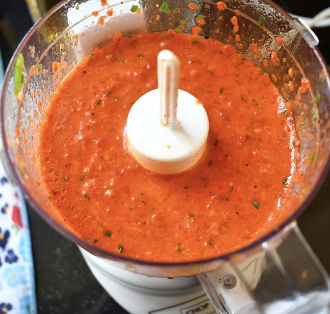 Pasta Salad with Roasted Red Pepper Dressing - Cheftini