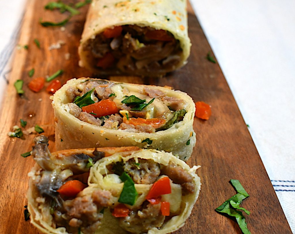 Tortilla Calzone Rolls - Cheftini